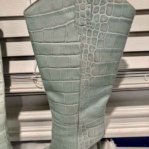Rare Tom Ford Blue Alligator A/W14 Runway Cowboy Boo… - Gem
