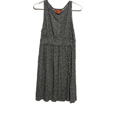Joe Fresh For JC Penney Women's Black Sleeveless White Ogee Dress Size ...