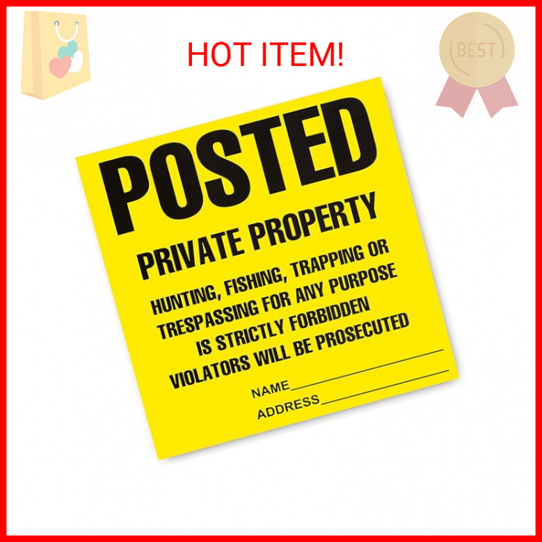 Posted Signs No Trespassing No hunting signs, (100 Pack) Posted Signs ...