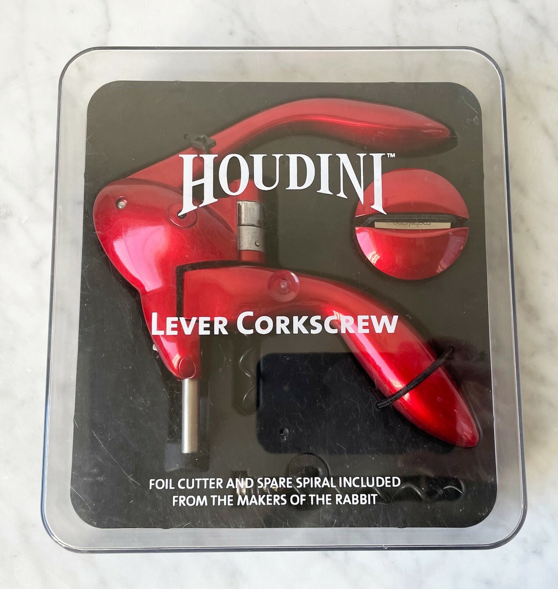 Manual Corkscrew With Foil Cutter Vertical Lever Corkscrew Wine Opener ...