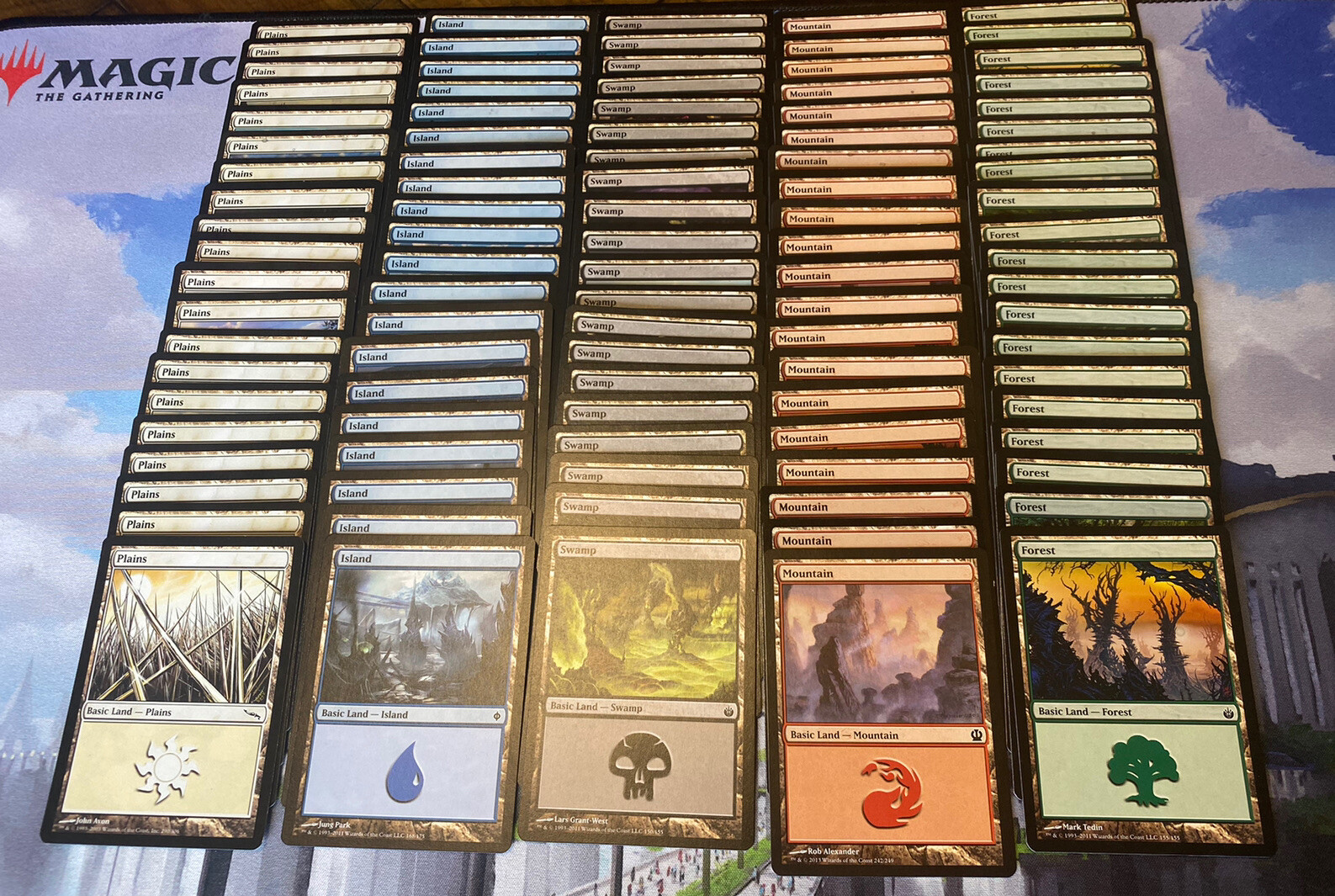 100 MAGIC THE GATHERING BASIC LANDS MTG CARDS LOT 20 OF EACH | eBay