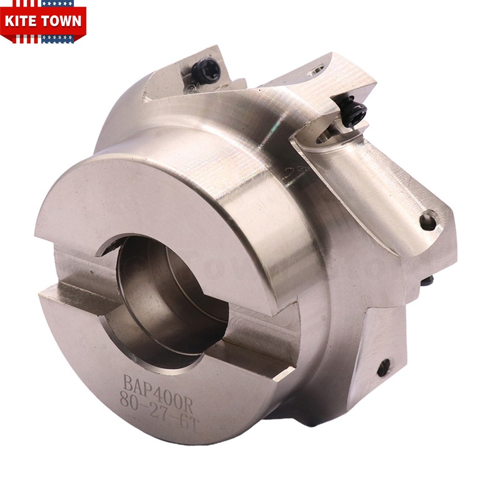 CAT40-FMB27-60 Arbor 400R 80-27-6T Face End Mill Shell Cutter + 10pcs ...