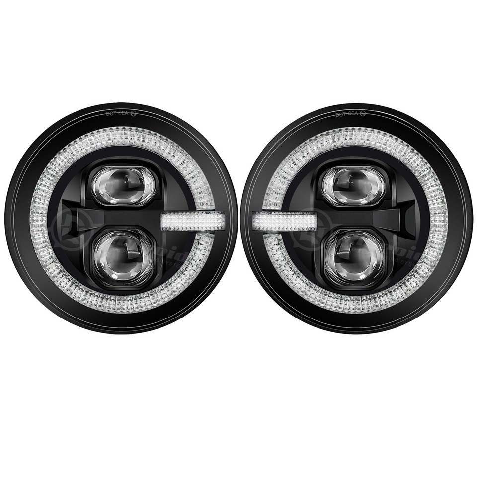 Pair 7inch Round Led Headlights For TOYOTA LAND CRUISER FJ40 FJ60 J80 ...