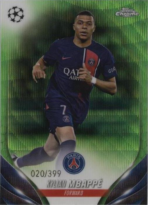 2023-24 Topps Chrome UEFA Club Competitions - Kylian Mbappe #21 Neon ...