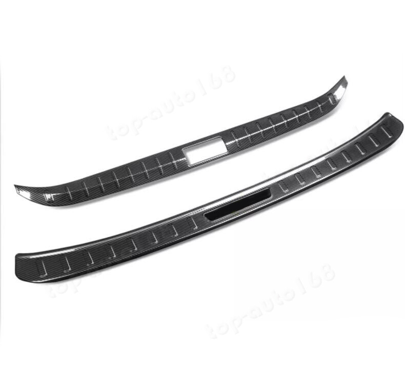 Stainless stee Carbon Look Outside Rear Sill Cover Trim For Lexus LS ...