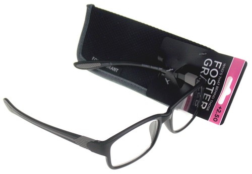 Foster Grant Readers +2.50 Scooter Black Case 53-17-143 Black Unisex ...