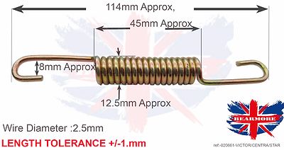 114mm Long Motorbike Motorcycle Kickstand Side Stand Spring Center ...