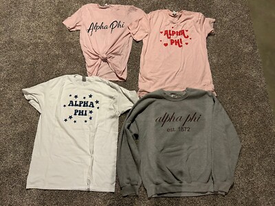 Alpha Phi Greek Life Sorority Women’s Shirts And Sweatshirt Lot | eBay
