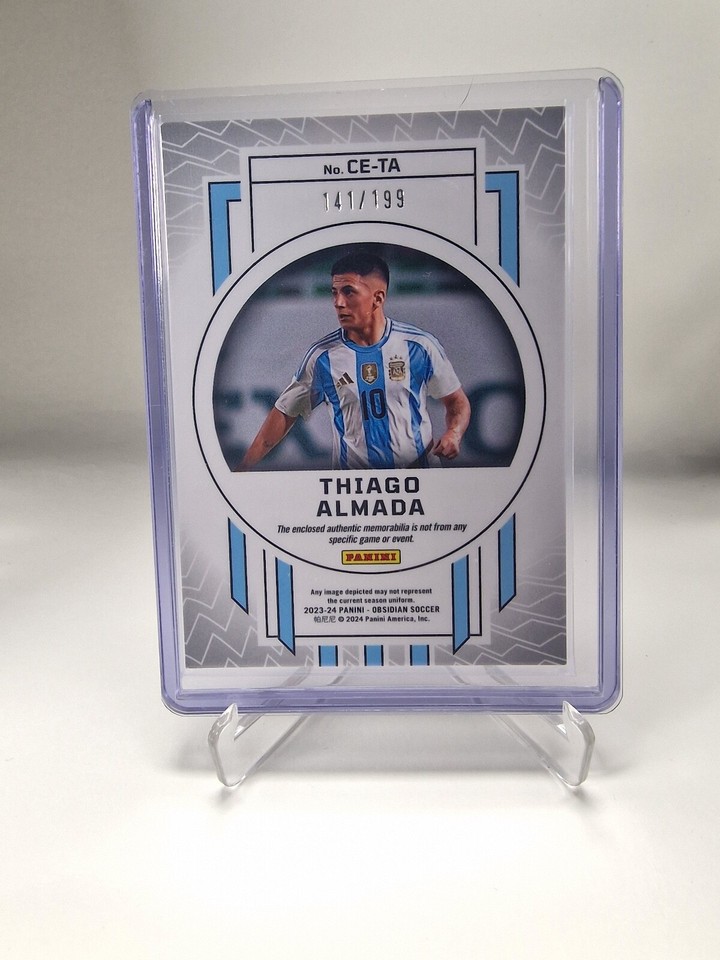 23/24 Panini Obsidian THIAGO ALMADA Cutting Edge Dual Patch /199 ...