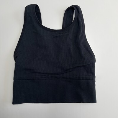 Victoria Secret Bralette Small Bra Wire Free Pull Over Black Longline ...