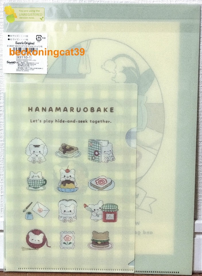 Sanrio Original Hanamaru Obake A4 A5 File Folder SET Ghost Character ...