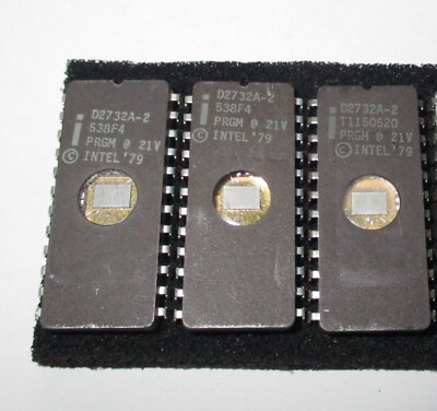 Intel 200ns NMOS UV Erasable 32K-Bit Programmable HMOS-E EPROM 24P D2732A-2 3-PK | eBay