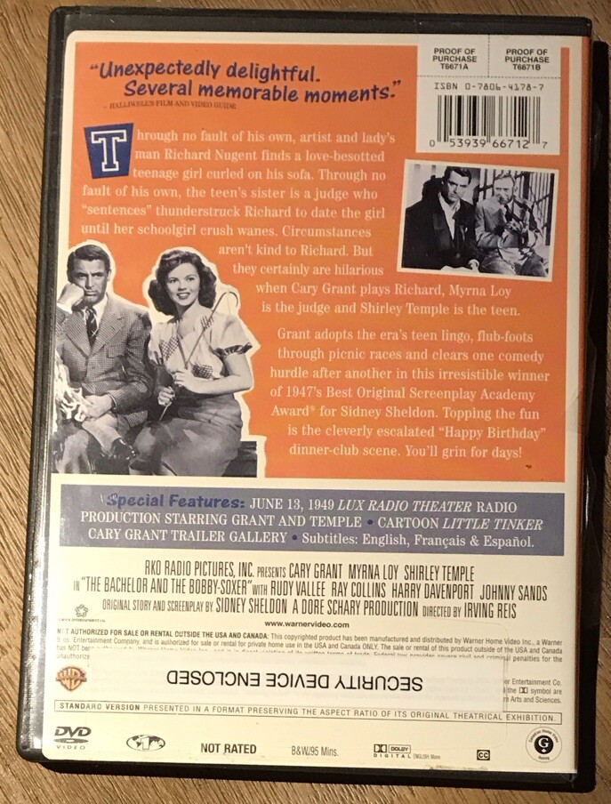 The Bachelor and the Bobby-Soxer (DVD, 1947) 53939667127 | eBay