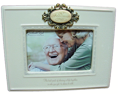Elegant 50th Anniversary Borders 50 Years Of Dates | Framed Photo