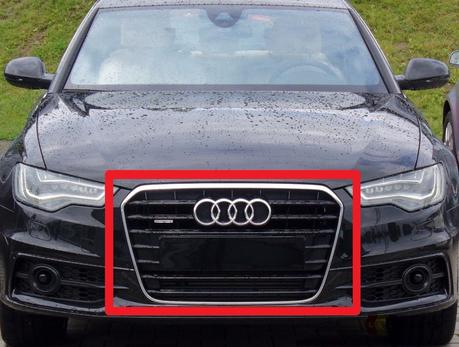 Audi A6 C7 11-14 Front Center Grill Assembly Gloss Black 4G0853651 NO🇺🇸 ...