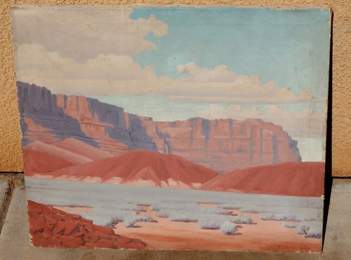 Martin Sabransky Disney Artist Arizona Mountains with Blue Sage Brush ...