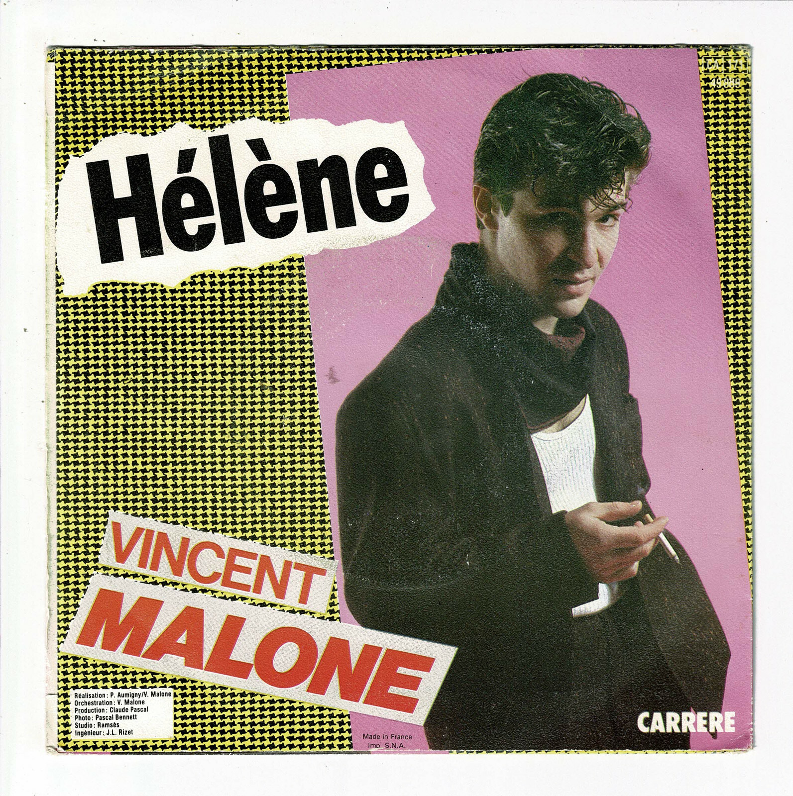 Vincent MALONE Disque Vinyle 45T 7" SP HELENE - JANINE - CARRIERE 49889 F Reduit | eBay