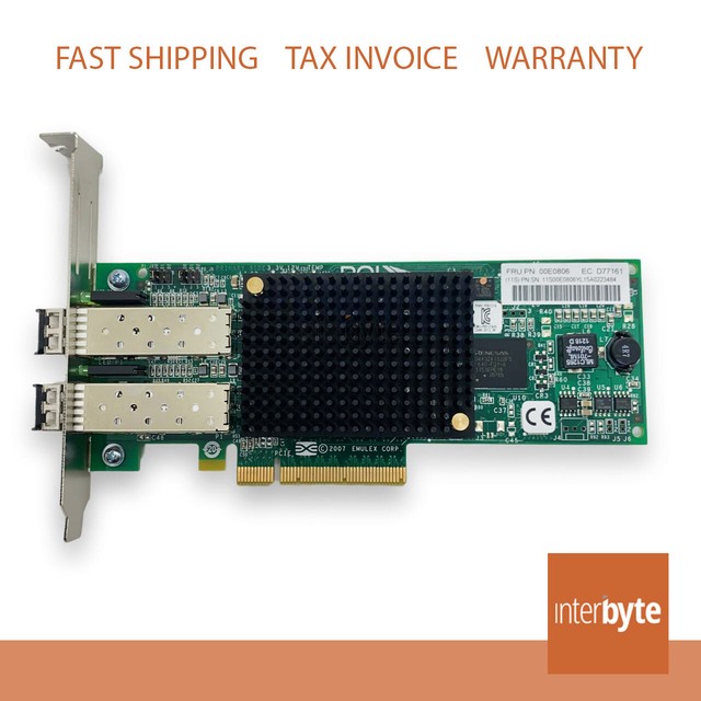 IBM 00E0806 Dual Port 8gb PCIe Fibre Channel Lpe12002 for sale online ...