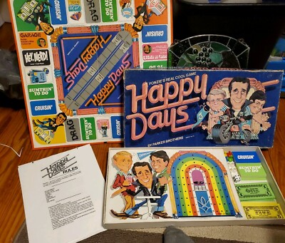 Happy Days Board Game 1976 Parker Brothers Fonzie Real Cool 100 ...
