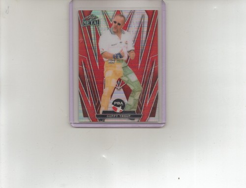 Guppy Troup Red Prismatic 2024 Leaf Metal PBA Bowling Card Serial #14/ ...