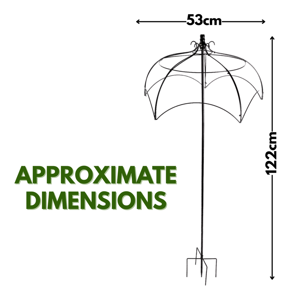Metal Umbrella Plant Support Outdoor Rose Arch Climber Trellis Flower ...