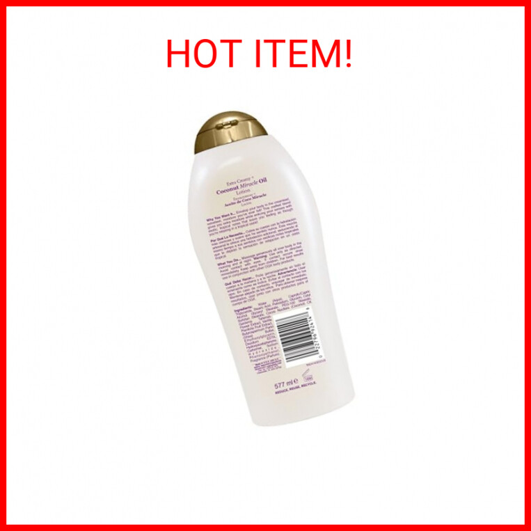 OGX Extra Creamy + Coconut Miracle Oil Ultra Moisture Body Lotion with ...