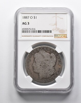 AG3 1887-O Morgan Silver Dollar NGC Lowball Low Ball Pocket Piece *9118 ...