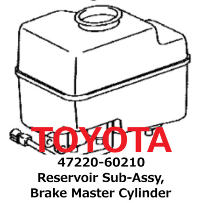 【NEW】Toyota Genuine Reservoir Sub-Assy, Brake Master Cylinder 47220 ...