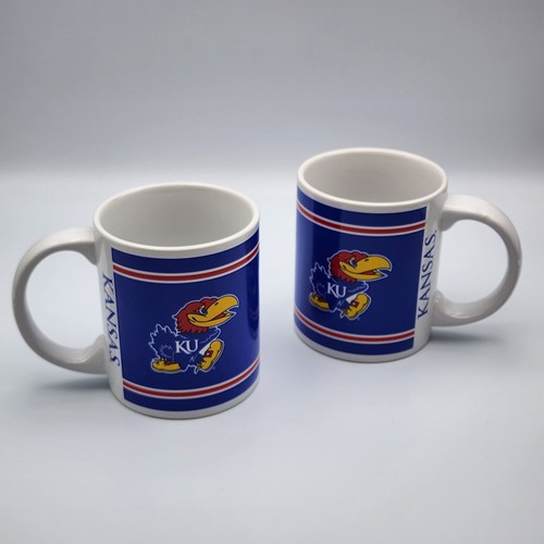 Set Of 2 University Of Kansas Jayhawks 20 Oz Mugs Blue NWT | eBay