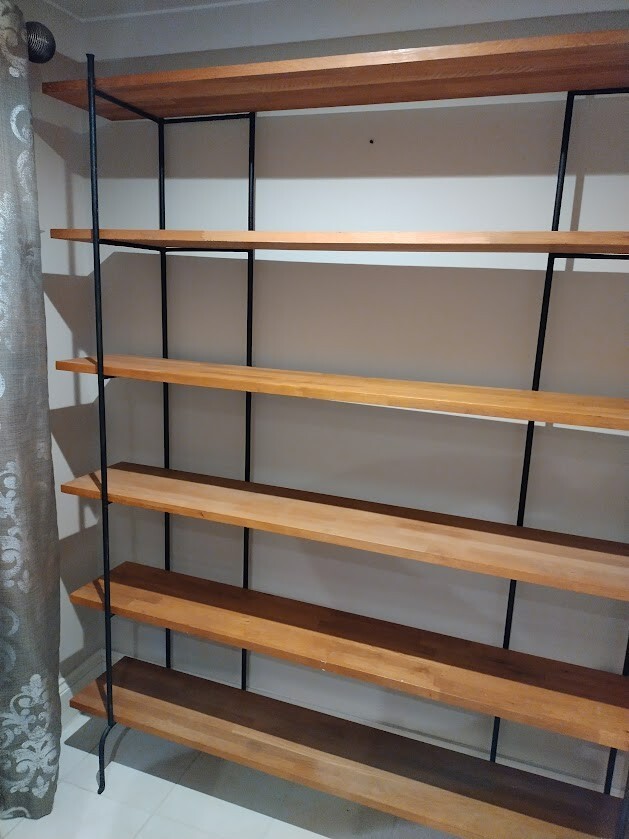 Quality Habitat Solid Wood and Wrought Iron Free Standing Shelving Unit Bookcase | eBay UK
