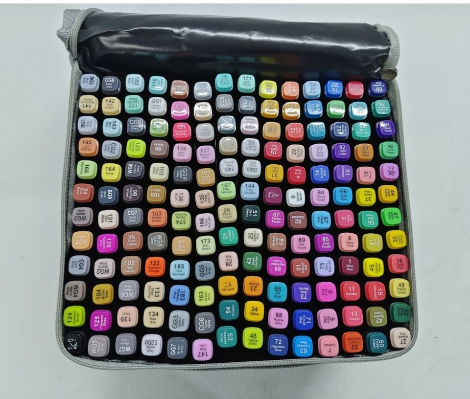 168 Farben Marker Stifte Set – Doppelseitige Marker für Skizzen ...