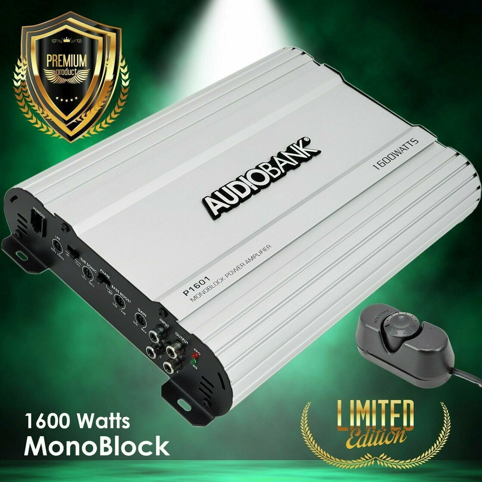 Audiobank Monoblock 1600 WATTS Class D Amp Car Audio Bass Amplifiers ...