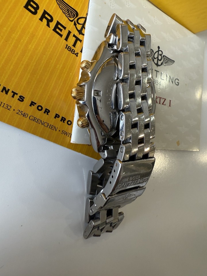 Breitling Crosswind Blue Dial Roman Letters Gold Accents with Box and ...