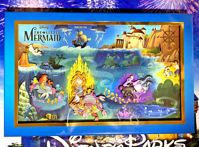 🎨The Little Mermaid Disney Pin Map MOG D23 Expo 2024 WDI Box Set LE 400 ...