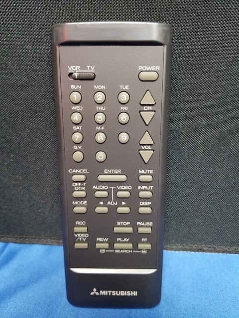 MGA Mitsubishi Um4 / R03 Slim VCR Remote Control W/ Battery Cover for ...
