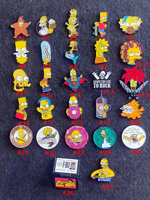 The Simpsons Character TV Series Enamel Pins Metal Badges for backpack ...