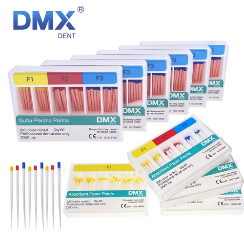 DMXDENT Dental Gutta Percha Points & Absorbent Paper Endo Endodontics ...