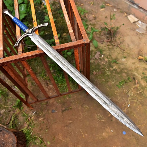 Rapier Spanish Sword with Damascus Blade, Handcrafted Long Sword ...