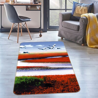 3D Autumn Flying Crane NAO4883 Game Rug Mat Elegant Photo Carpet Mat ...