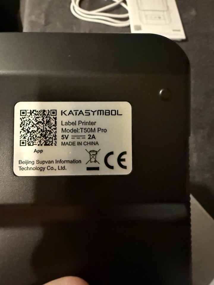SUPAVAN KATASYMBOL T50M Pro Label Maker - wireless Connection. Black ...