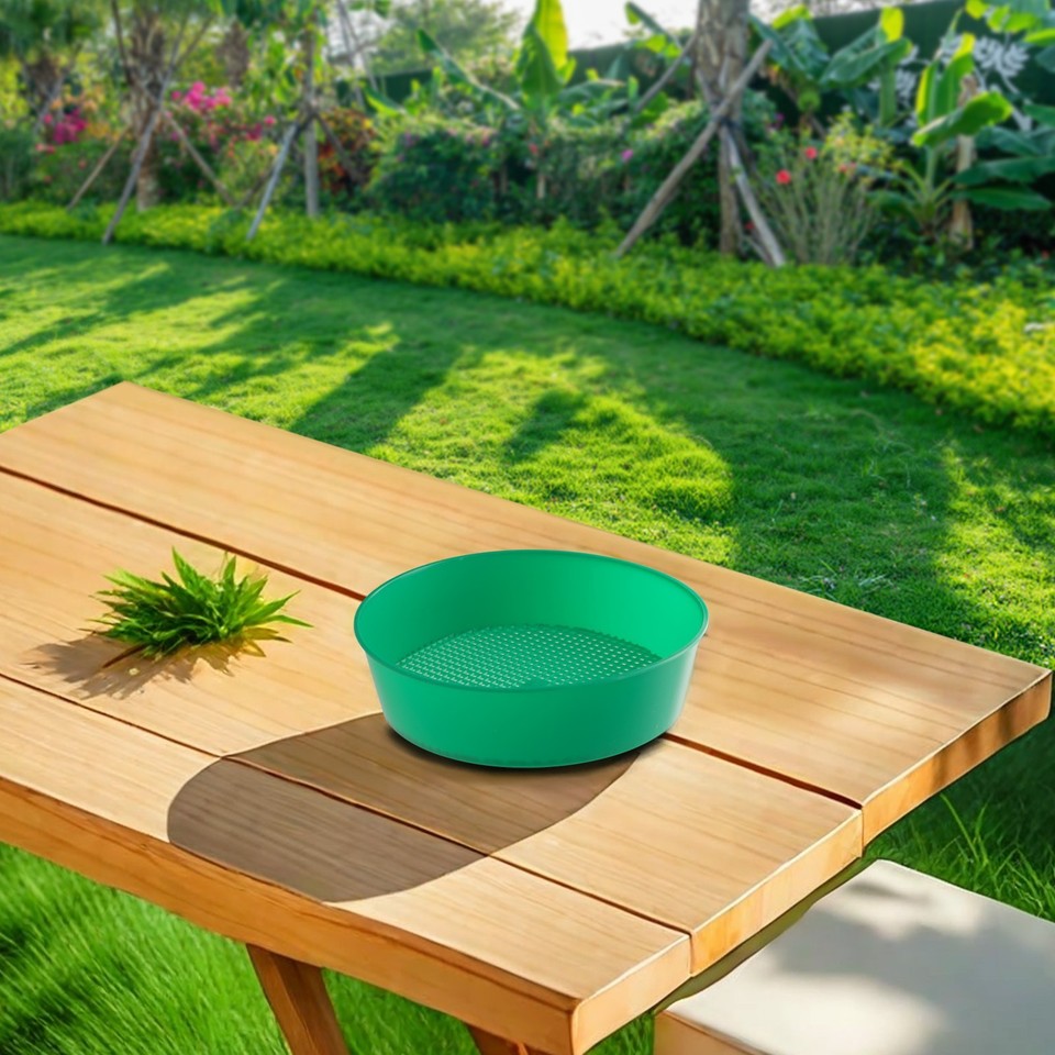 Plastic Garden Sieve / Riddle Green For Compost & Soil Stone Mesh ...