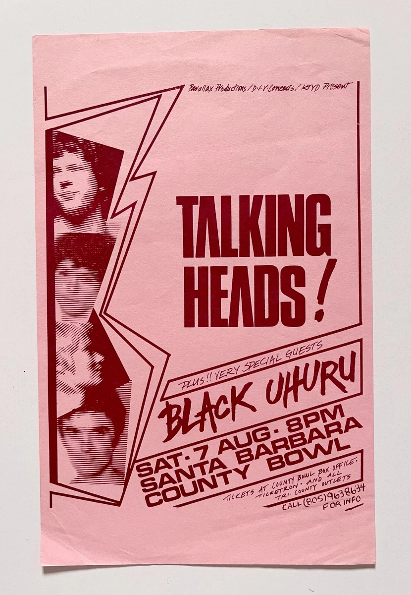 Talking Heads Concert Poster