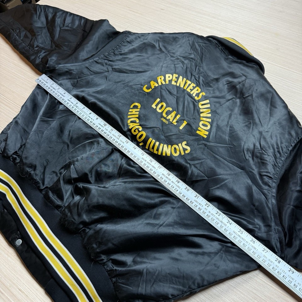 Vintage 80s 90s Chicago Carpenters Union Local One West Wind Bomber ...