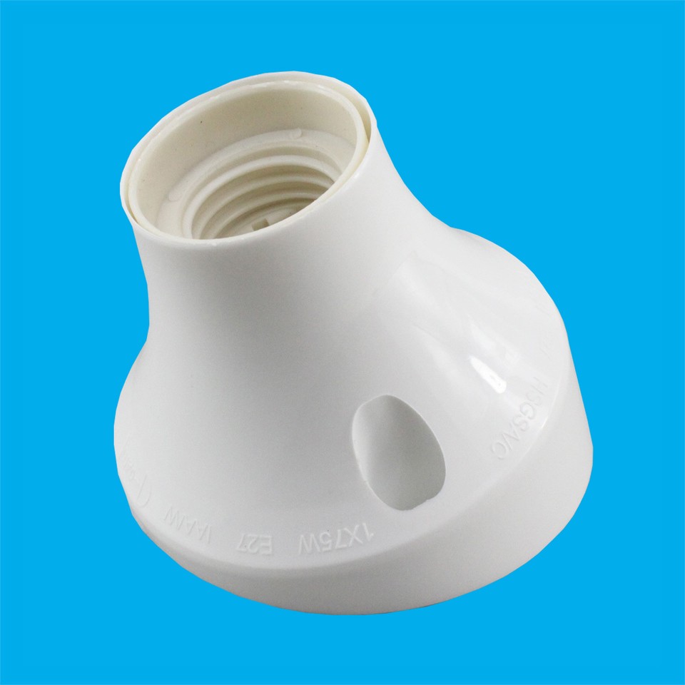 1x Edison Screw White Angled Batten Ceiling Lamp Holder ES E27 Light ...