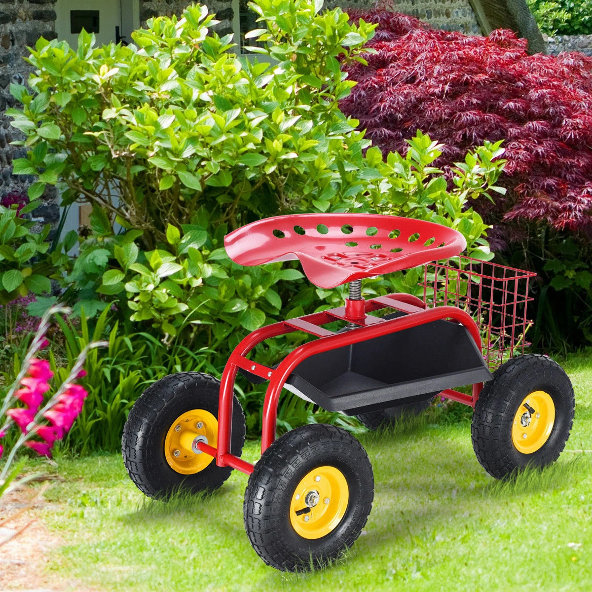 Garden Cart With Tractor Seat | Fasci Garden