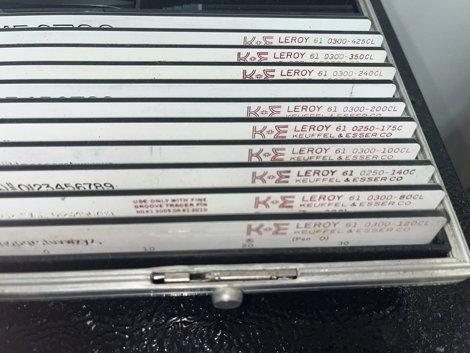 LEROY Lettering Set K&E Keuffel & Esser Technical Drafting Mostly ...