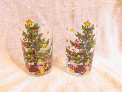 2 Nikko Christmas Happy Holidays 12 Oz Highball Tumblers Glasses ...