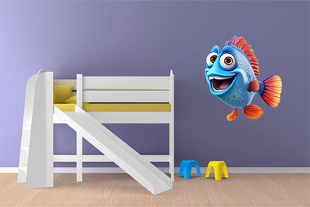 Nemo Cartoon Vinyl Wall RoomMates 72 In. X 126 In. Finding Nemo Wall
