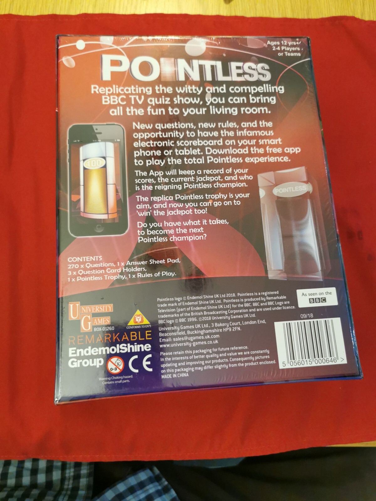 POINTLESS - BBC TV QUIZ SHOW BOARD GAME TIE IN - UNIVERSITY GAMES ...