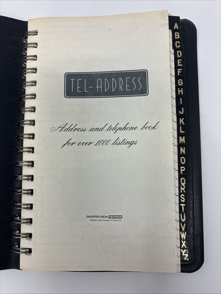 Vintage Personal Address & Telephone Book - Black - Index A to Z | eBay